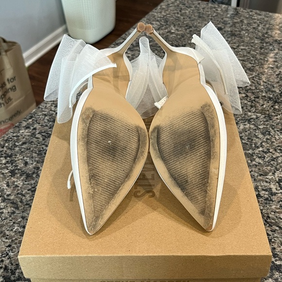 Steve Madden | Shoes | Steve Madden Valenteen White Satin Bridal Heels | Poshmark